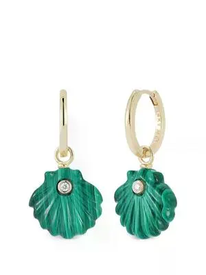 Mateo Venus Diamond Drop Earrings - Gold