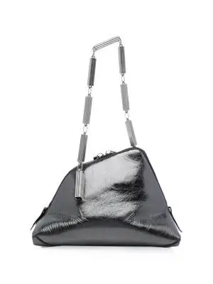Attico La Scala Leather Shoulder Bag - Grey