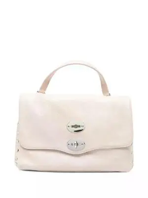 ZANELLATO Postina Stud-embellished Leather Tote Bag - Neutrals