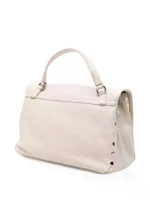ZANELLATO Postina Stud-embellished Leather Tote Bag - Neutrals