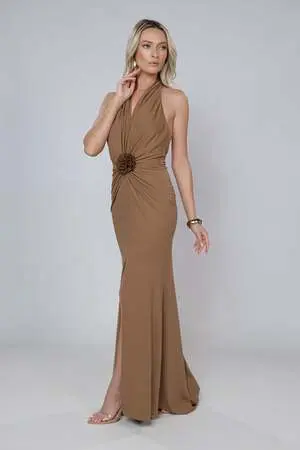 ROSERRY Mallorca Jersey Open Back Maxi Dress