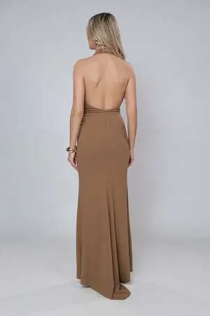 ROSERRY Mallorca Jersey Open Back Maxi Dress