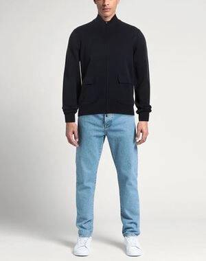 FILIPPO DE LAURENTIIS Midnight Cotton Half-zip Cardigan