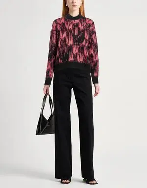 MANILA GRACE Jacquard-knit Crewneck Sweater