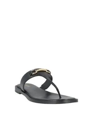 Michael Kors Leather Thong Sandals With Embellishments