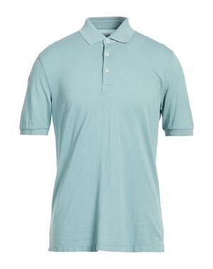 Fedeli Polo Shirt Sky Size Cotton - Blue