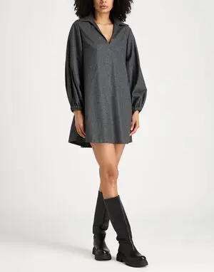 Brunello Cucinelli Mini Dress In Wool And Cashmere