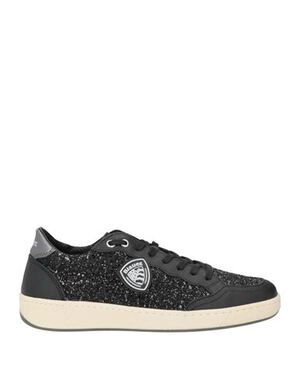 BLAUER. Sneakers Size Leather, Textile Fibers - Black