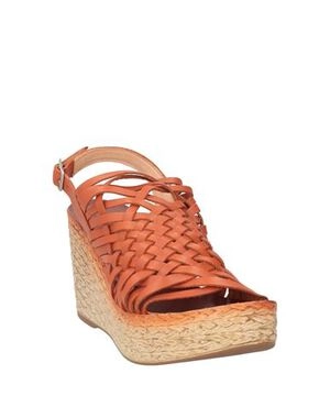 FELMINI Leather Wedge Slingback Sandals