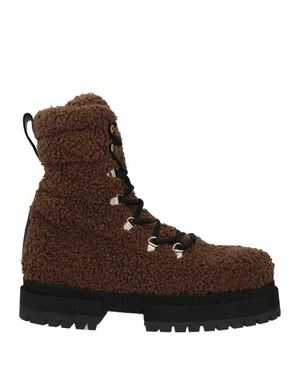 MARIA LUCA Ankle Boots Size Leather, Textile Fibers - Brown