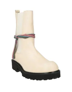 FELMINI Ivory Leather Ankle Boots