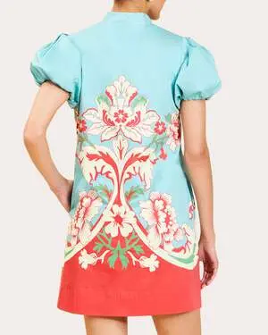 Mestiza New York Elliana Floral Poplin Barong Mini Dress