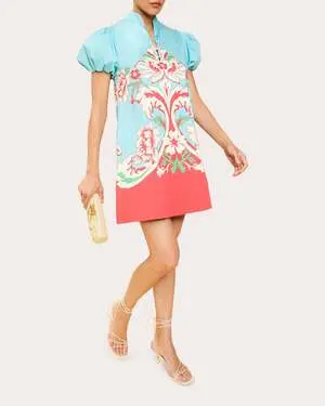 Mestiza New York Elliana Floral Poplin Barong Mini Dress