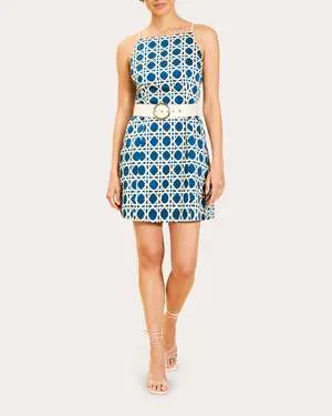 Mestiza New York Havana Belted Mini Dress - Blue