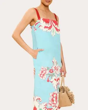 Mestiza New York Galena Floral Poplin Column Midi Dress