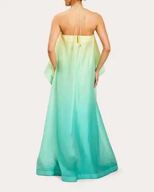 Mestiza New York Mariposa Convertible Organza Train Gown
