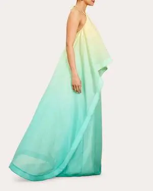 Mestiza New York Mariposa Convertible Organza Train Gown