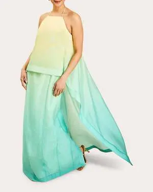 Mestiza New York Mariposa Convertible Organza Train Gown