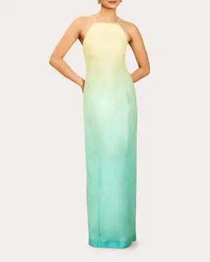 Mestiza New York Mariposa Convertible Organza Train Gown