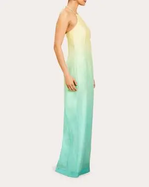 Mestiza New York Mariposa Convertible Organza Train Gown
