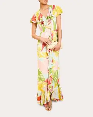 Mestiza New York Fernanda Floral Chiffon Gown