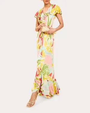 Mestiza New York Fernanda Floral Chiffon Gown
