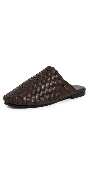 ST. AGNI Bunto Woven Slides - Chocolate