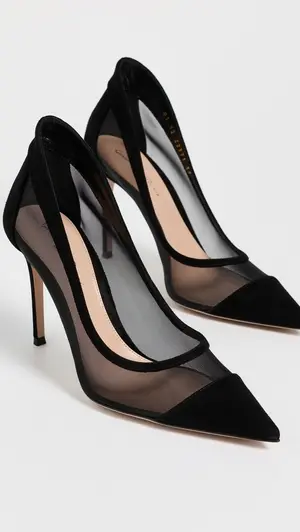 GIANVITO ROSSI Camoscio Rete Stilettos