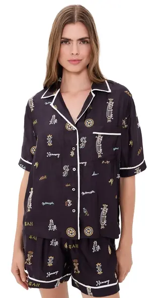 Sea Juliet Embroidered Top - Navy