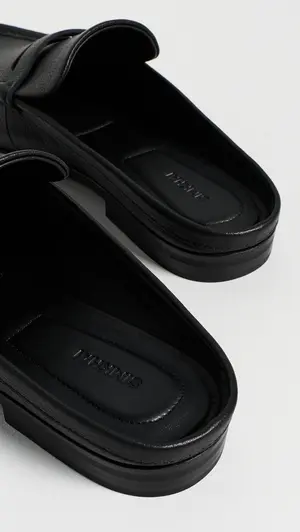 Simkhai Dean Pebbled Leather Loafer Mules