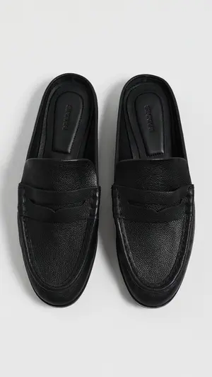 Simkhai Dean Pebbled Leather Loafer Mules