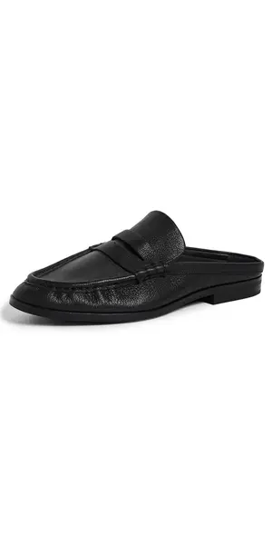 Simkhai Dean Pebbled Leather Loafer Mules - Black