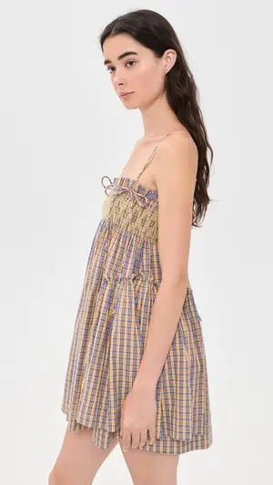 DAMSON MADDER Check Lilo Mini Dress