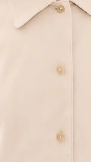 Vince Suede Paneled Button Down Shirt