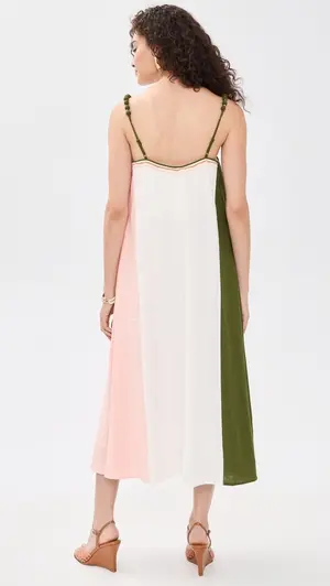 Farm Rio Cross Stitch Embroidered Maxi Dress