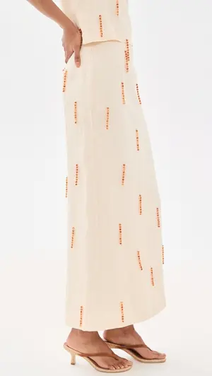 VRG GRL Devyn Linen Midi Skirt