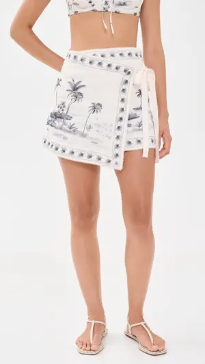 Agua Bendita Luna Arena Pareo Miniskirt