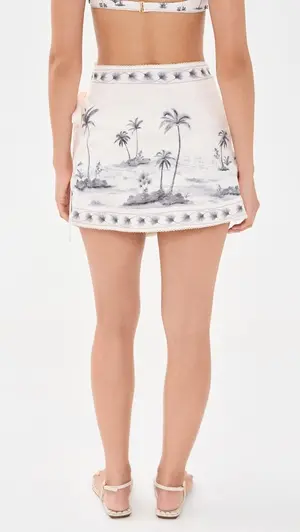 Agua Bendita Luna Arena Pareo Miniskirt