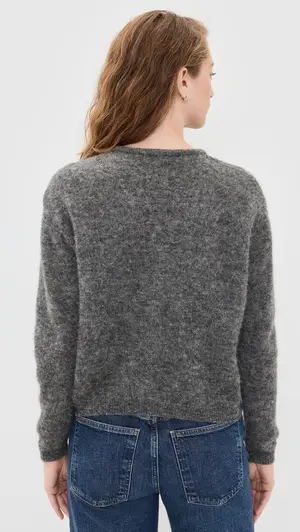 American Vintage Vitow Alpaca Wool Blend Cardigan - Acier Chine