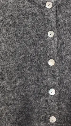 American Vintage Vitow Alpaca Wool Blend Cardigan - Acier Chine