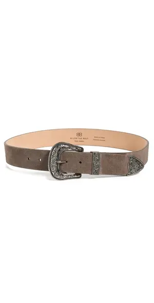 B-low The Belt Frank Suede Belt - Elephant Silver