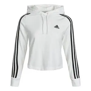 Adidas 3-stripes Cropped Hoodie - White/black