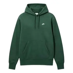 Nike Club Fleece Hoodie - Fir/white
