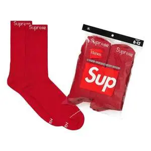 Supreme X Hanes Crew Socks
