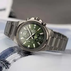 Casio Edifice Chronograph Stainless Steel Watch - Grey/green
