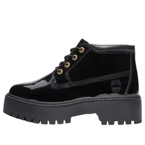 Timberland Stone Street Waterproof Platform Boot Patent Leather - Black