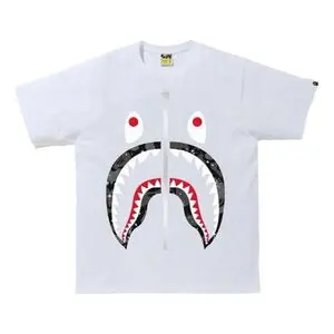 A BATHING APE Space Camo Shark T-shirt - White