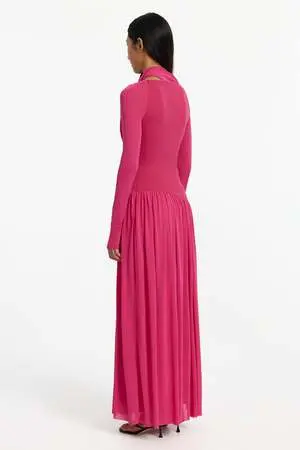 Significant Other Nirvana Long Sleeve Maxi Dress - Fig