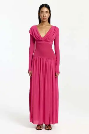 Significant Other Nirvana Long Sleeve Maxi Dress - Fig