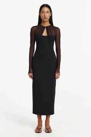 Significant Other Clementine Long Sleeve Dress By - Black